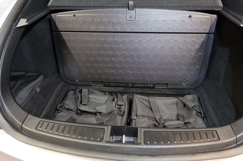 Tesla Model X - 2 piece 'CUBE' bespoke tailored TRUNK luggage ...